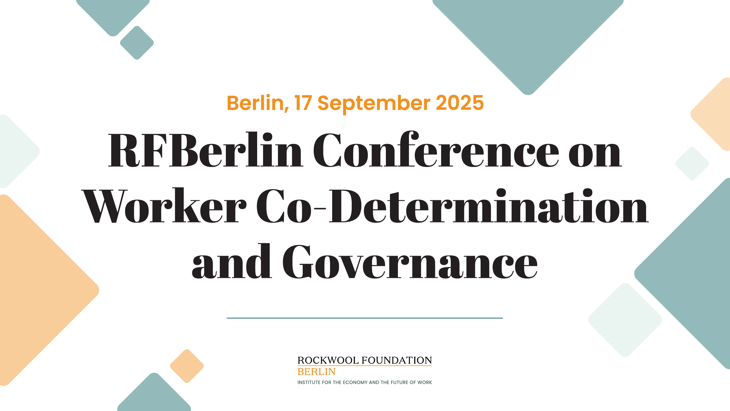 RFBerlin Conference on Worker Co-Determination and Governance – RFBerlin